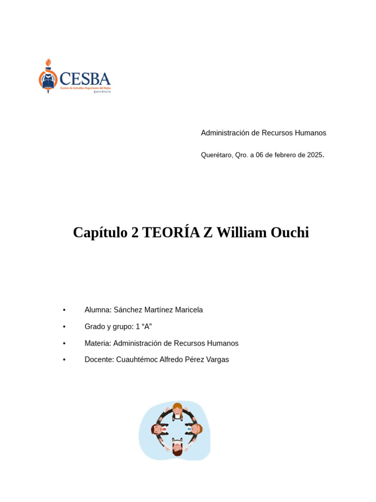 Capitulo 2 TEORÍA Z William Ouchi | PDF | Liderazgo | Cultura ...