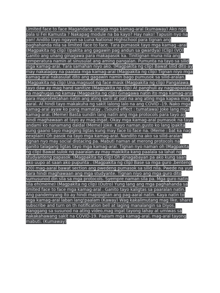 Script Fei F2f | PDF