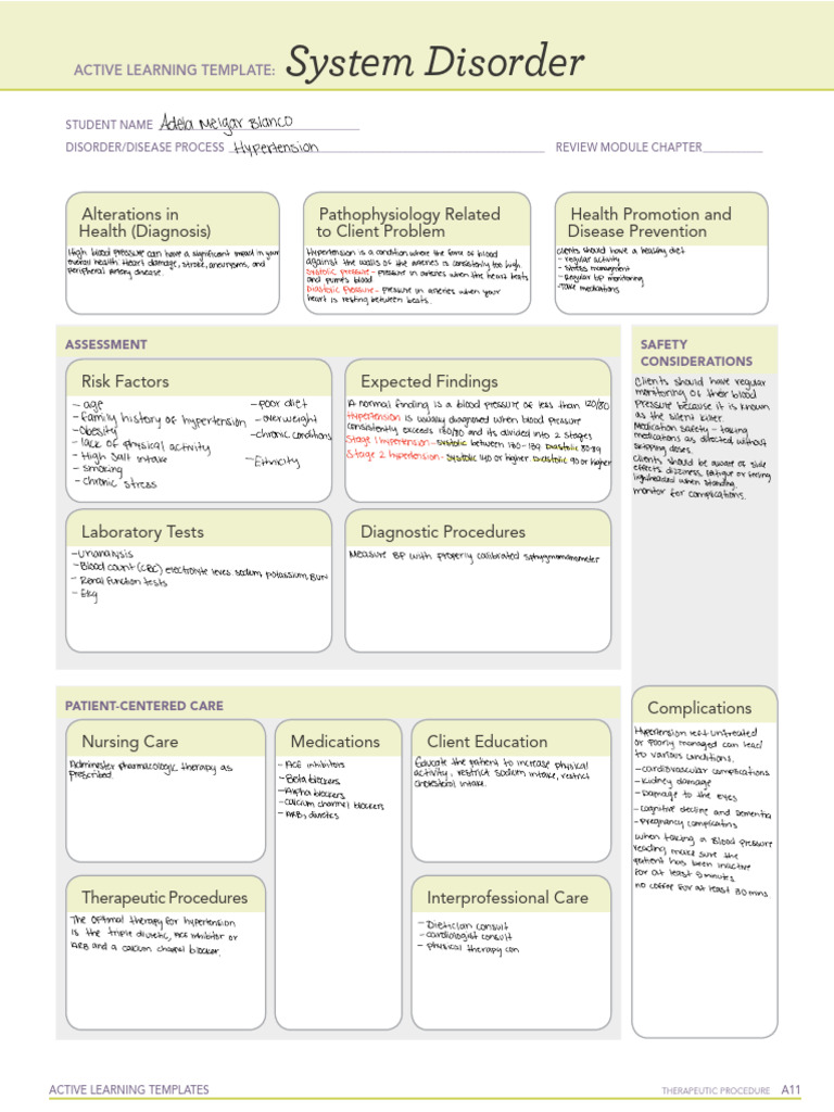 Active Learning Templatehypertension | PDF | Hypertension | Blood Pressure