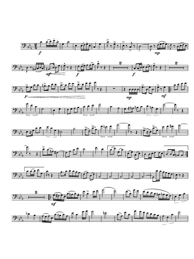 Partition pour Euphonium - Major Sales | PDF