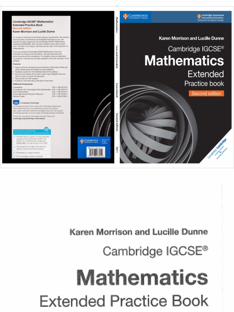 10.11 Cambridge IGCSETM Mathematics Extended Practice Book | PDF