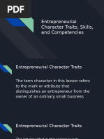 Key Traits and Skills of Entrepreneurs | PDF | Entrepreneurship | Goal