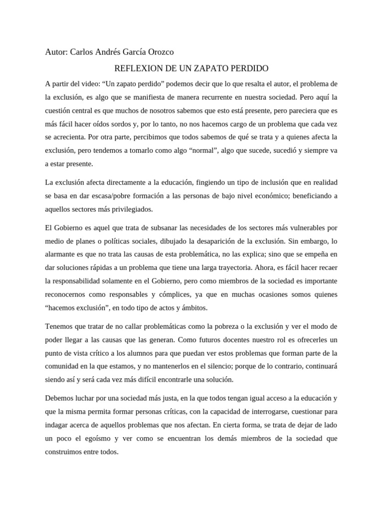 Reflexión sobre la Exclusión Educativa | PDF | Exclusión social | Pobreza