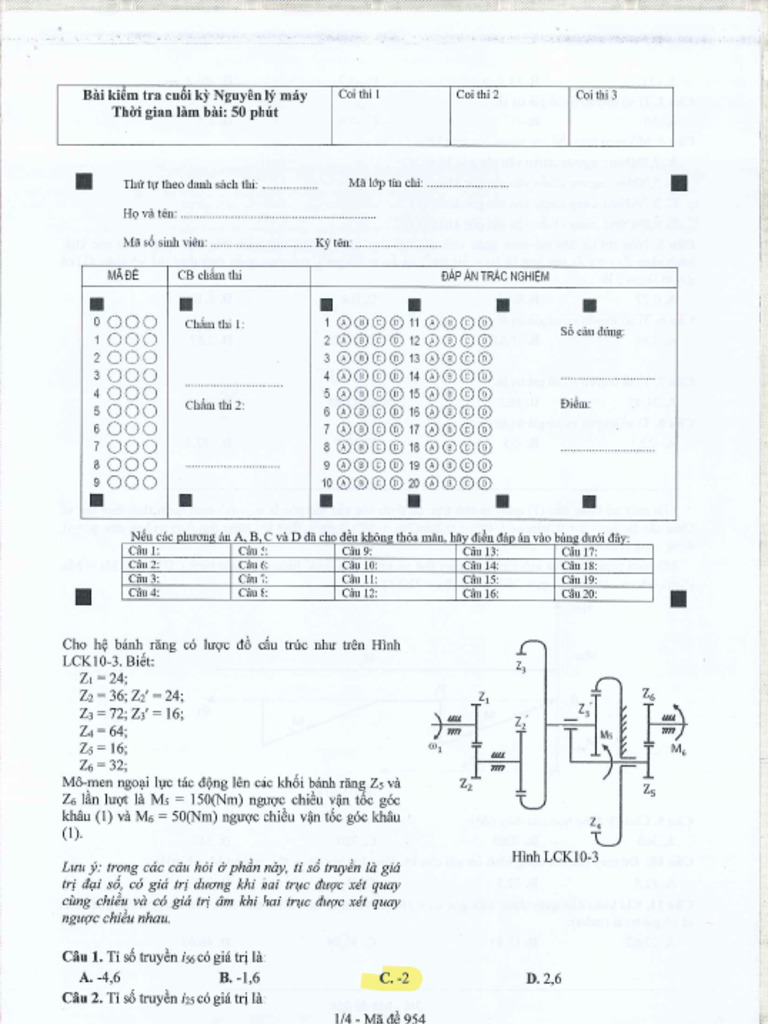 đề cuối kỳ NLM (2) | PDF