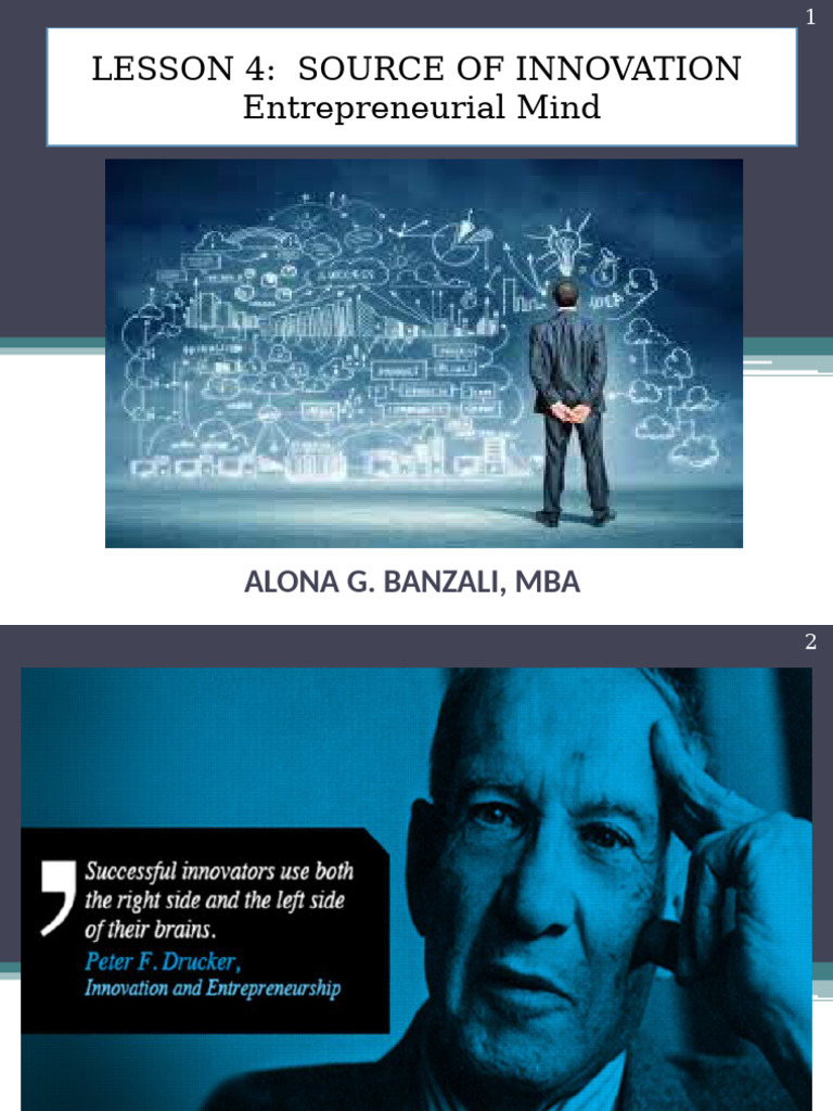 Entrep Mind Lesson 4 Sources of Innovation | PDF | Innovation ...