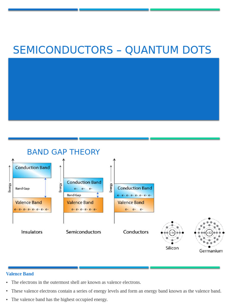 Quantum Dots & Semiconductor Basics | PDF | Semiconductors | Doping (Semiconductor)