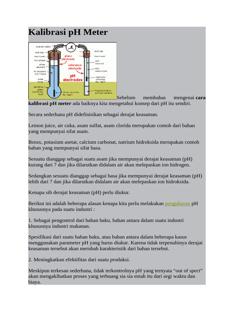 Kalibrasi PH Meter | PDF