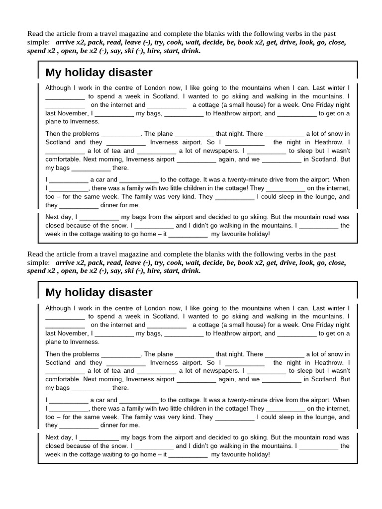 Holiday Disaster (Short Version) | PDF