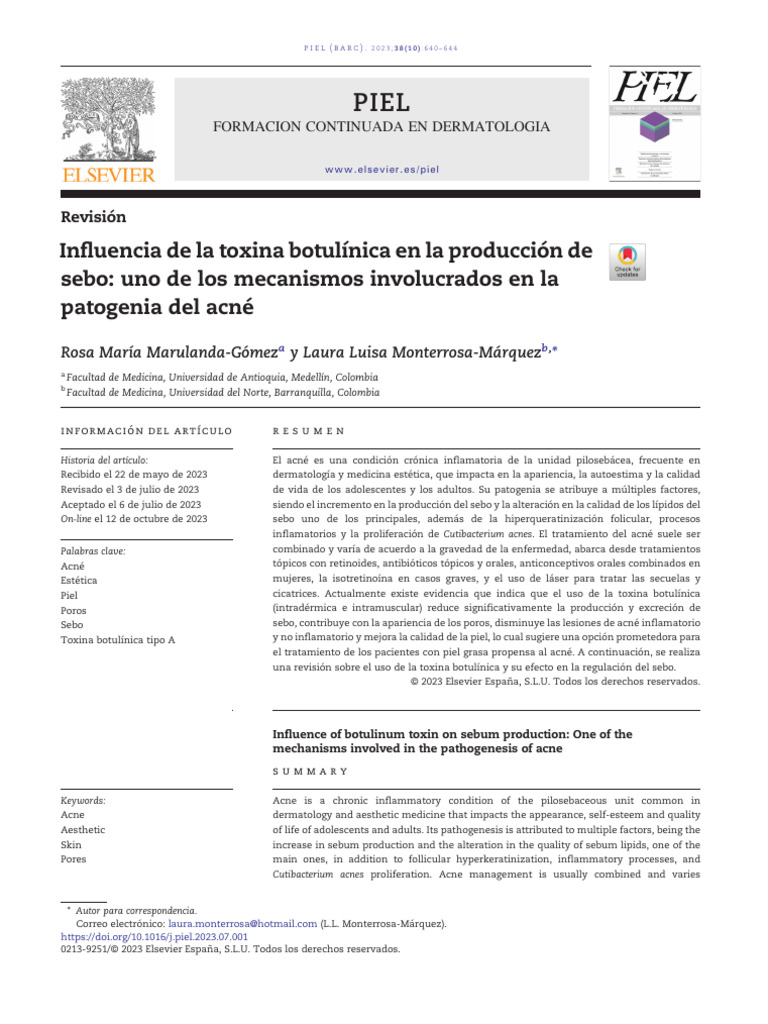 TB y Acne | PDF | Medicina CLINICA | Especialidades Medicas