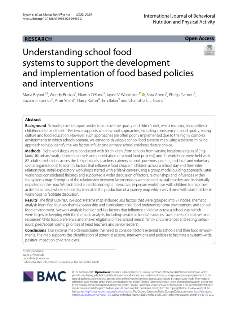 Healthy Food For Elementary School s12966-023-01432-2 | PDF