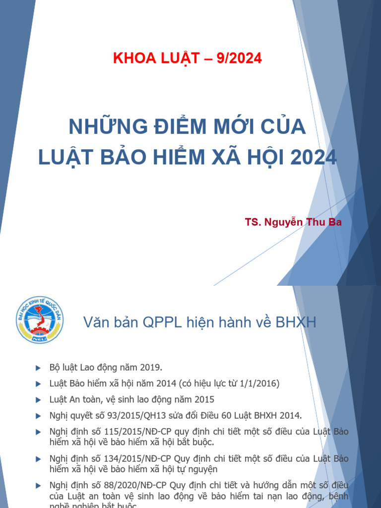 Diem Moi Luat BHXH 2024 | PDF