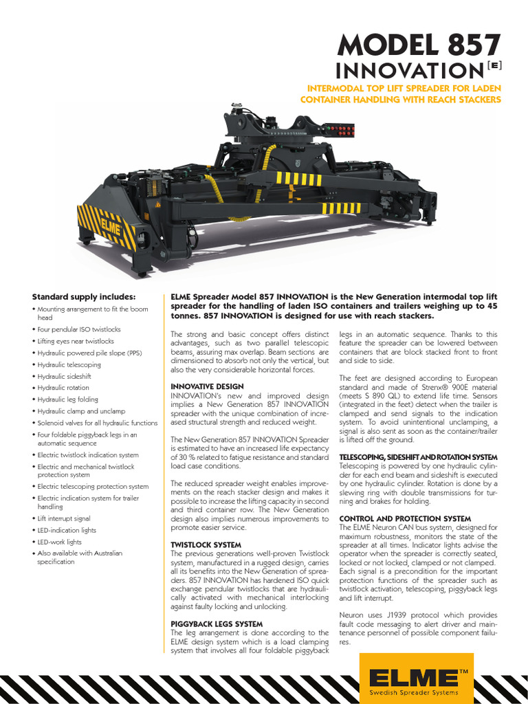 ELME Leaflet Model 857 INNOVATION | PDF | Elevator | Vehicles