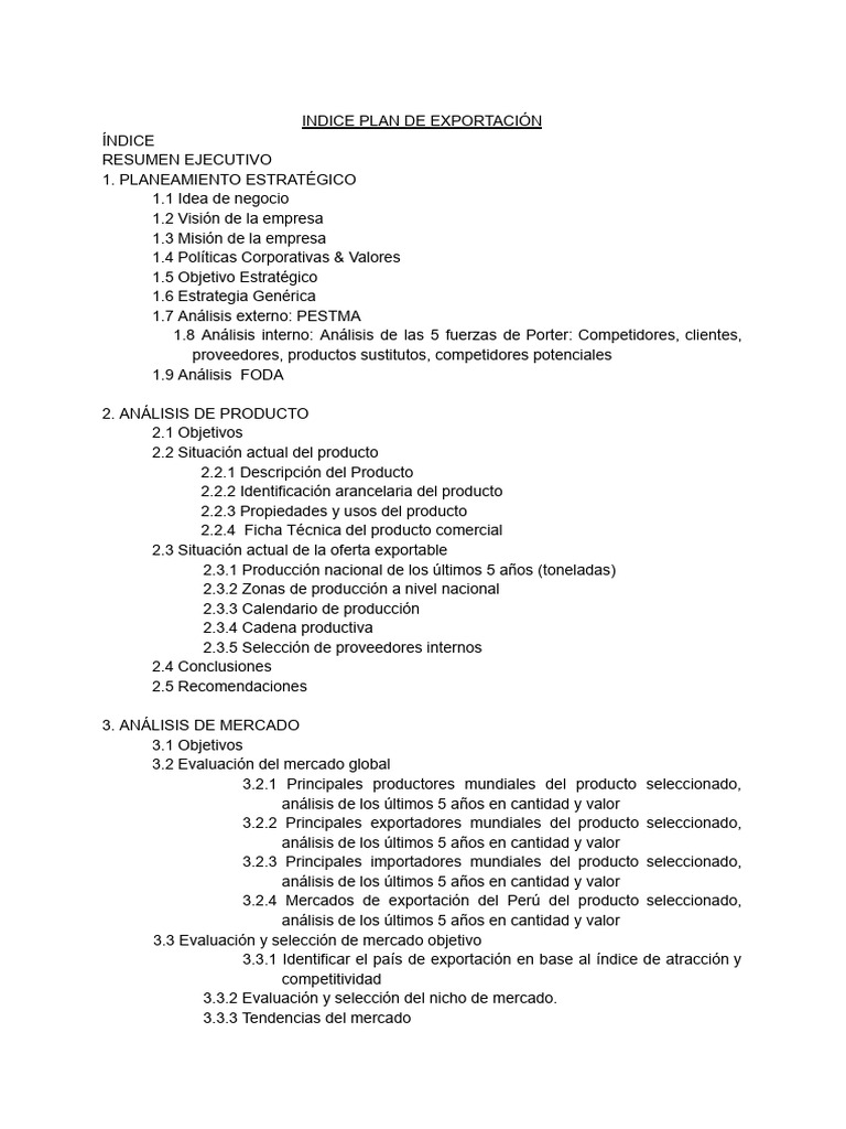 Tarea 3 - Proyecto de Exportación Con RSE Capítulo Del 1 - 5 | PDF | Marketing | Producto (Negocio)