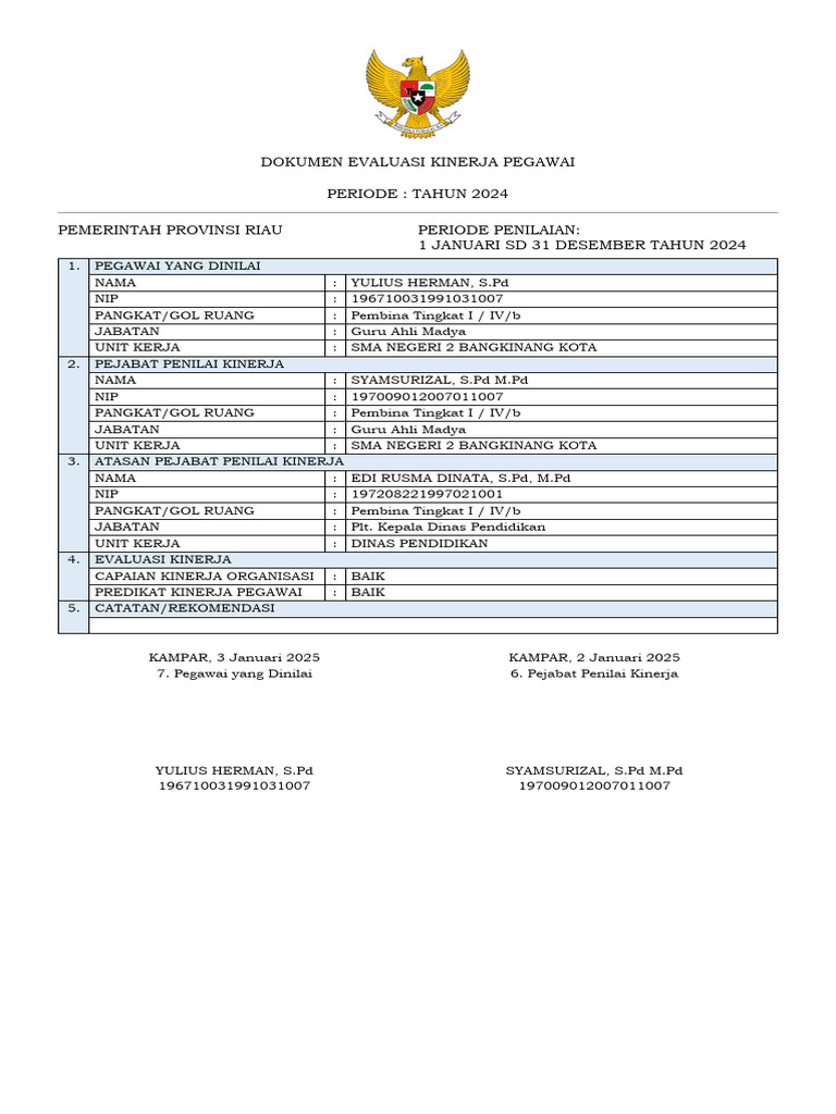 PENILAIAN YULIUS | PDF