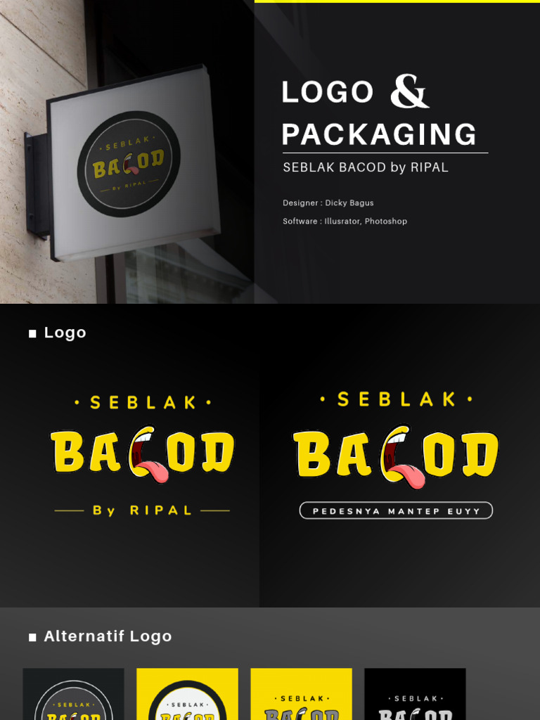 Presentation Logo Seblak Bacod - Packaging Design | PDF