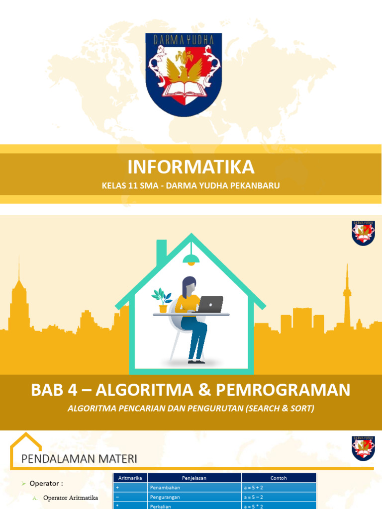 BAB 4 - ALGORITMA DAN PEMROGRAMAN - PENCARIAN DAN PENGURUTAN (SEARCH ...