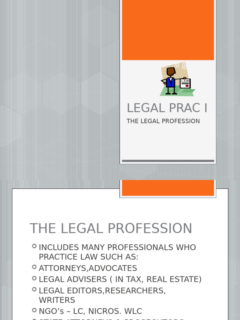 Overview of Legal Profession Roles | PDF | Advocate | Lawyer