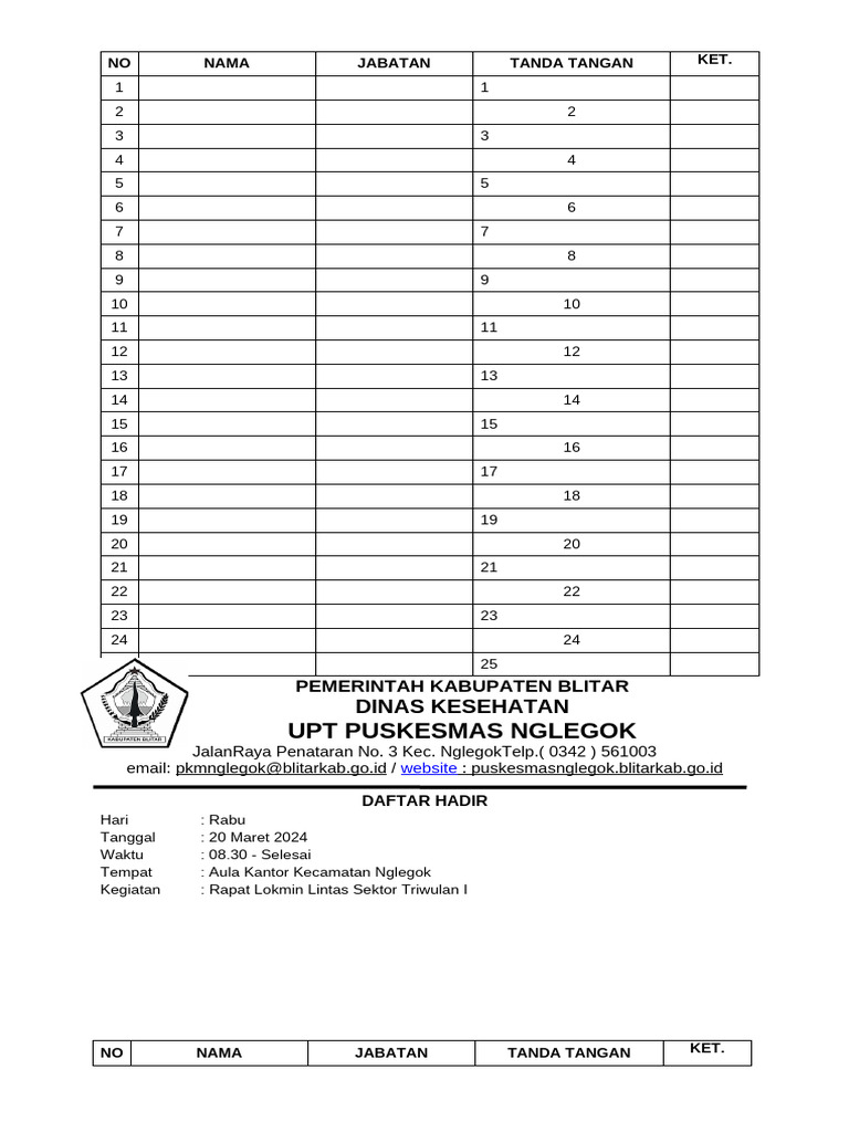 DAFTAR HADIR 40 Fix Ukk | PDF