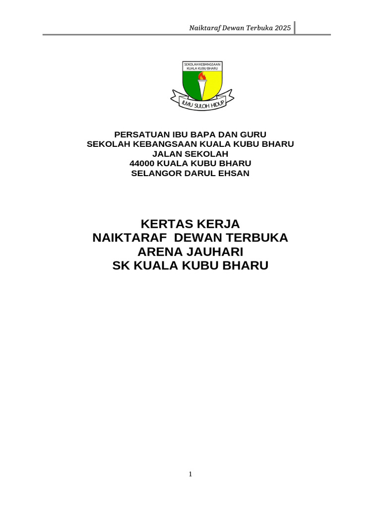 Naik Taraf Dewan Terbuka | PDF