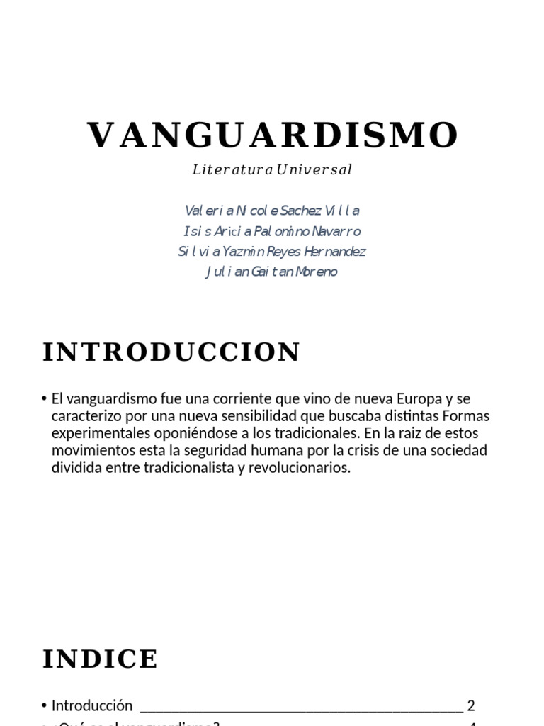 Vanguardismo: Definición y Características | PDF | Vanguardia | Las artes