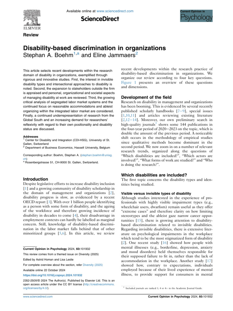 Disability Discrimination Organisation | PDF | Disability | Employment