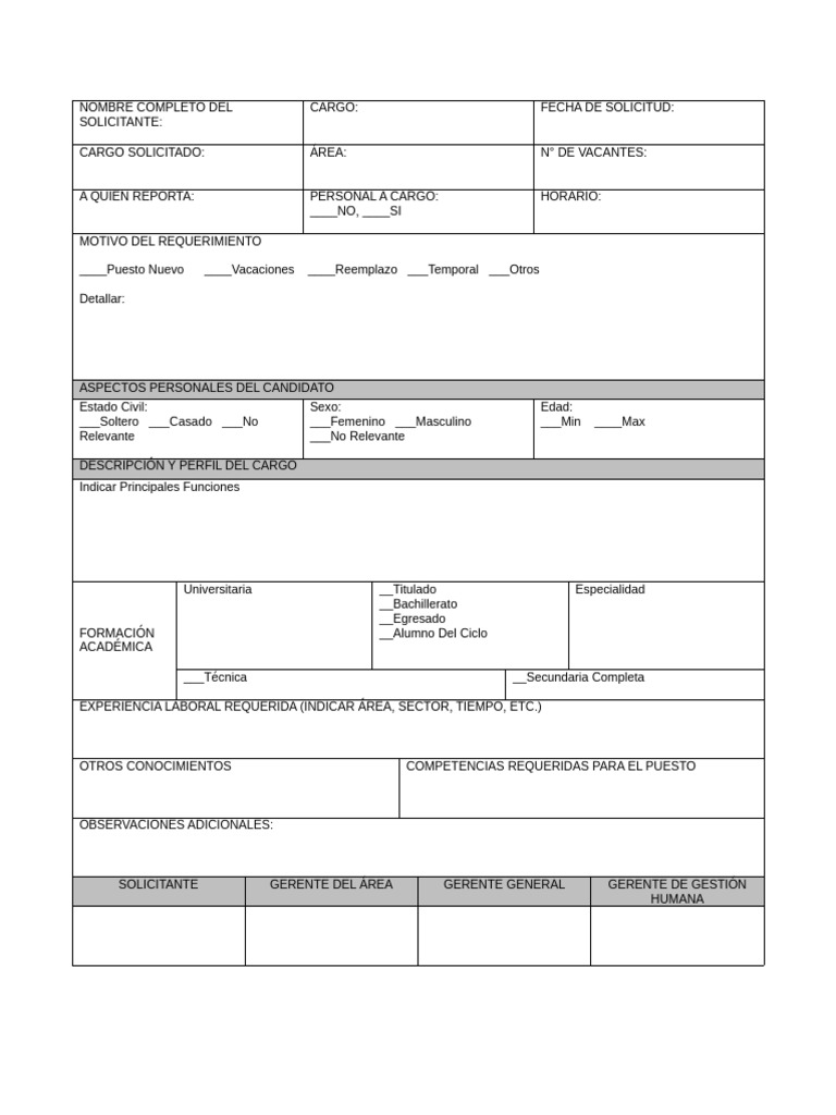 Formatos de Anexos - Laboral | PDF