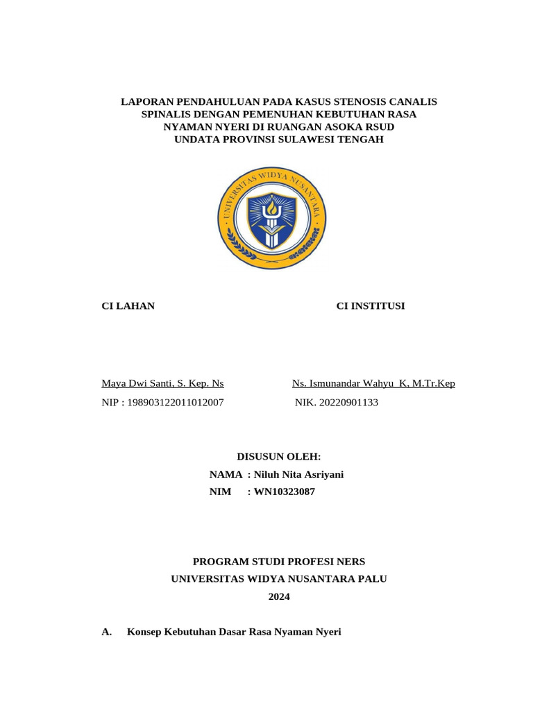 LP Stenoosis Canalis Spinalis | PDF