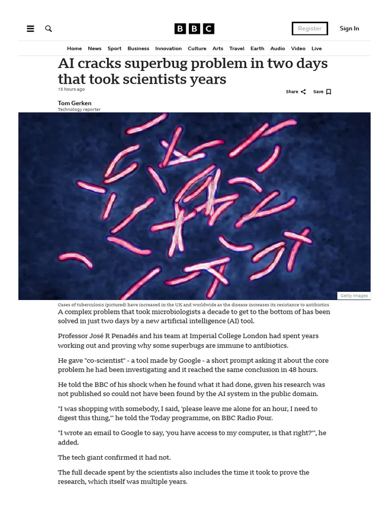AI Cracks Superbug Problem in Two Days That Took Scientists Years | PDF | Artificial ...