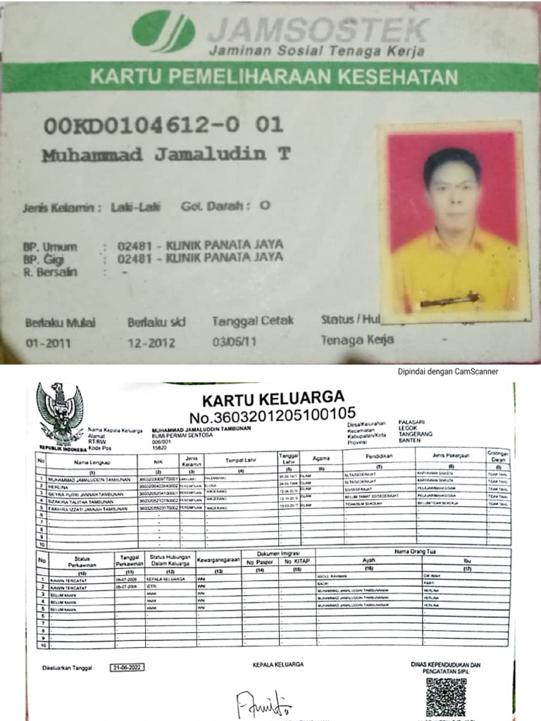 Bpjs dan KK Jamaluddin | PDF