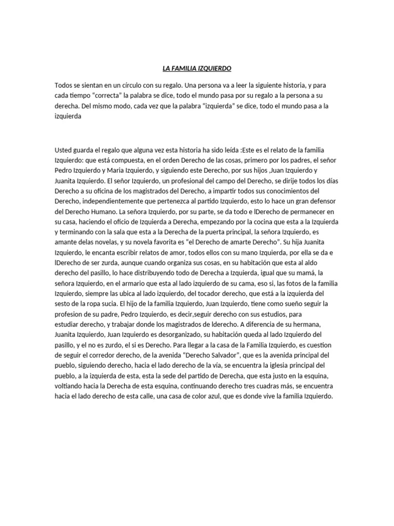 La Familia Izquierdo | PDF