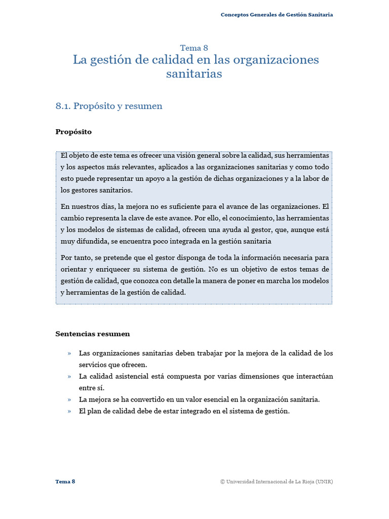 tema8 | PDF | Calidad (comercial) | Evaluación