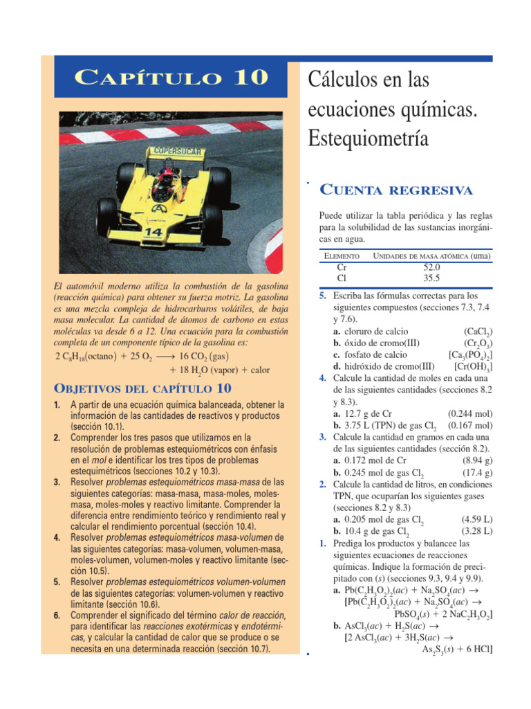 Calculos Estequiometricos | PDF | Estequiometría | Mole (Unidad)