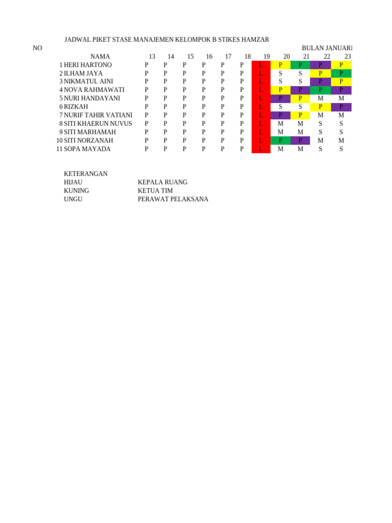 Jadwal Profesi | PDF