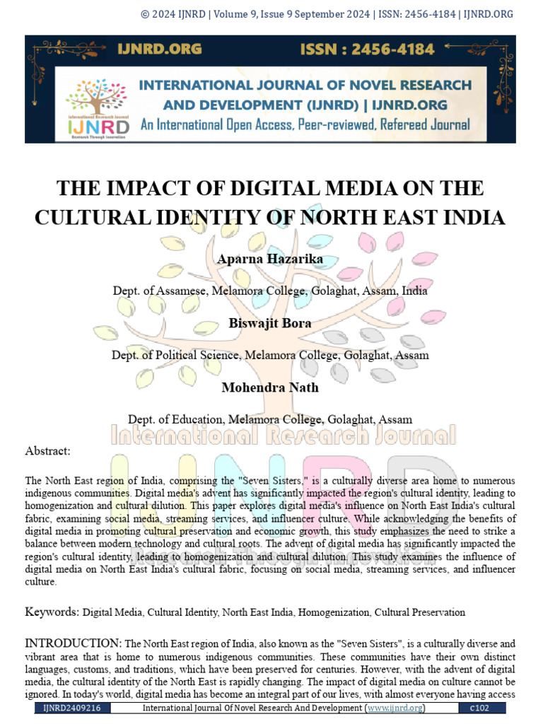 Digital Media's Impact on NE India's Culture | PDF | Cultural Diversity ...