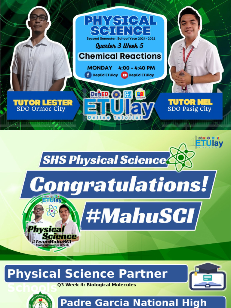 ETUlay Physical Science Q3 Week5 FINAL | PDF | Reaction Rate | Chemical ...