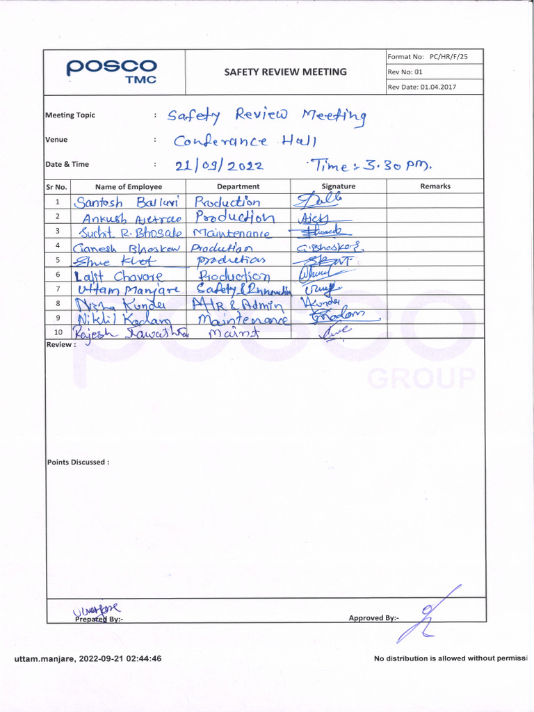 Scan Attedance of Meeting | PDF