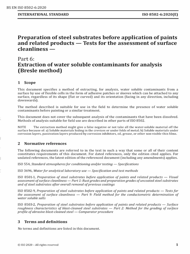 Iso 8502-6 - 2020 | PDF