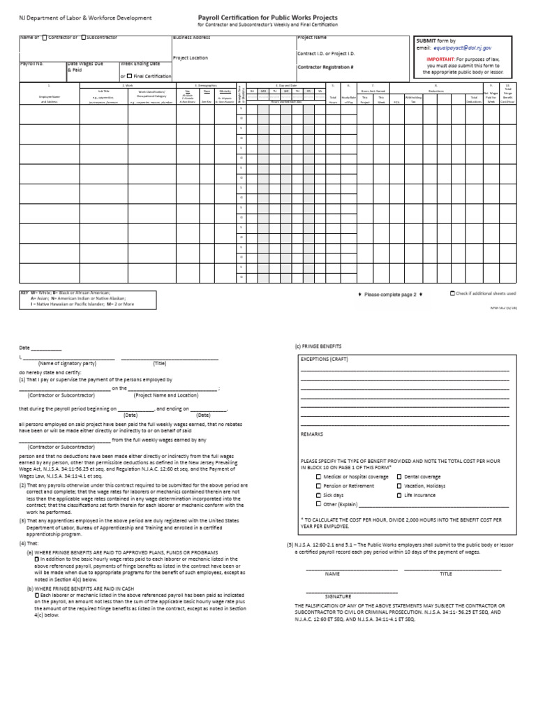 MW-562 Instructions (Equal Pay) | PDF | Employment | Race And Ethnicity ...