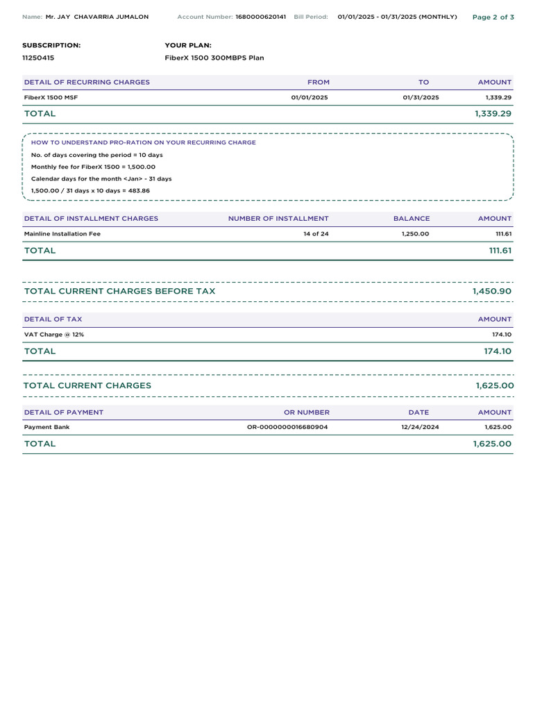 Converge Bill | PDF | Business | Economies