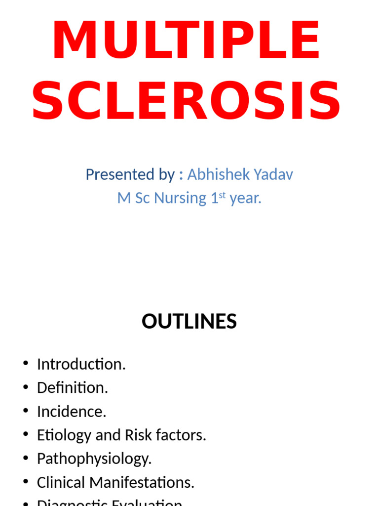 Multiplesclerosis 180211164508 | PDF | Multiple Sclerosis | Urinary Incontinence