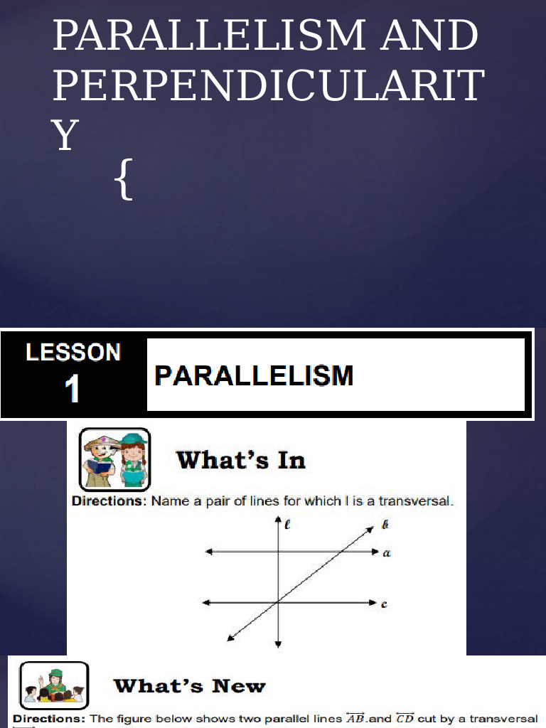 Parallelism and Perpendicularity | PDF