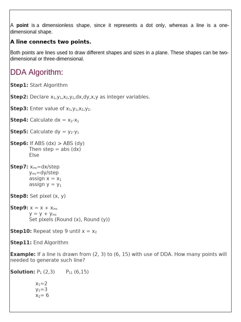 CG UNIT 2 | PDF | Computer Science | Applied Mathematics