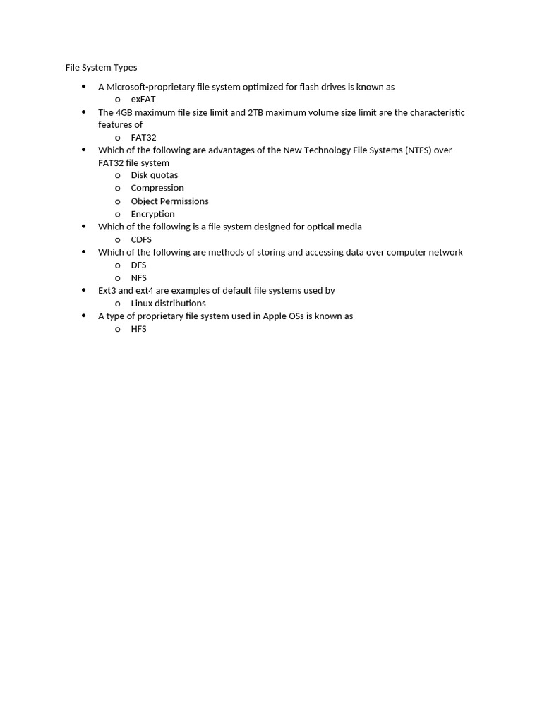 File System Types | PDF
