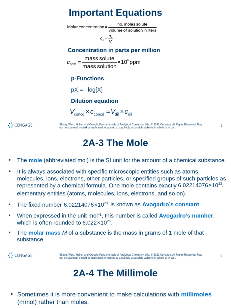 Basic Calculation of Analytical Chemistry - Part 1 | PDF | Mole (Unit) | Stoichiometry