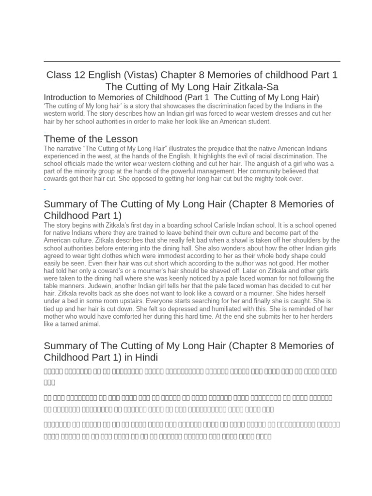 CBSE CLASS 12TH ENGLISH MEMORIES OF CHILDHOOD TEXT AND EXPLANATION ...