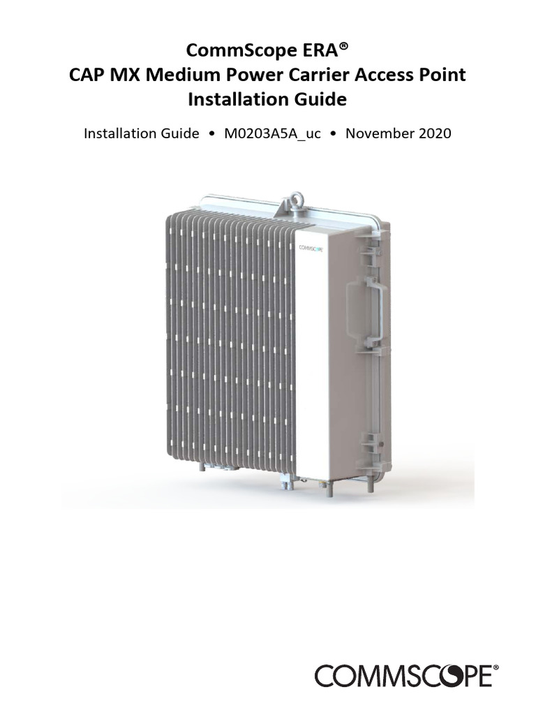 ERA CAP MX Installation Guide | PDF | Optical Fiber | Fiber Optic Communication