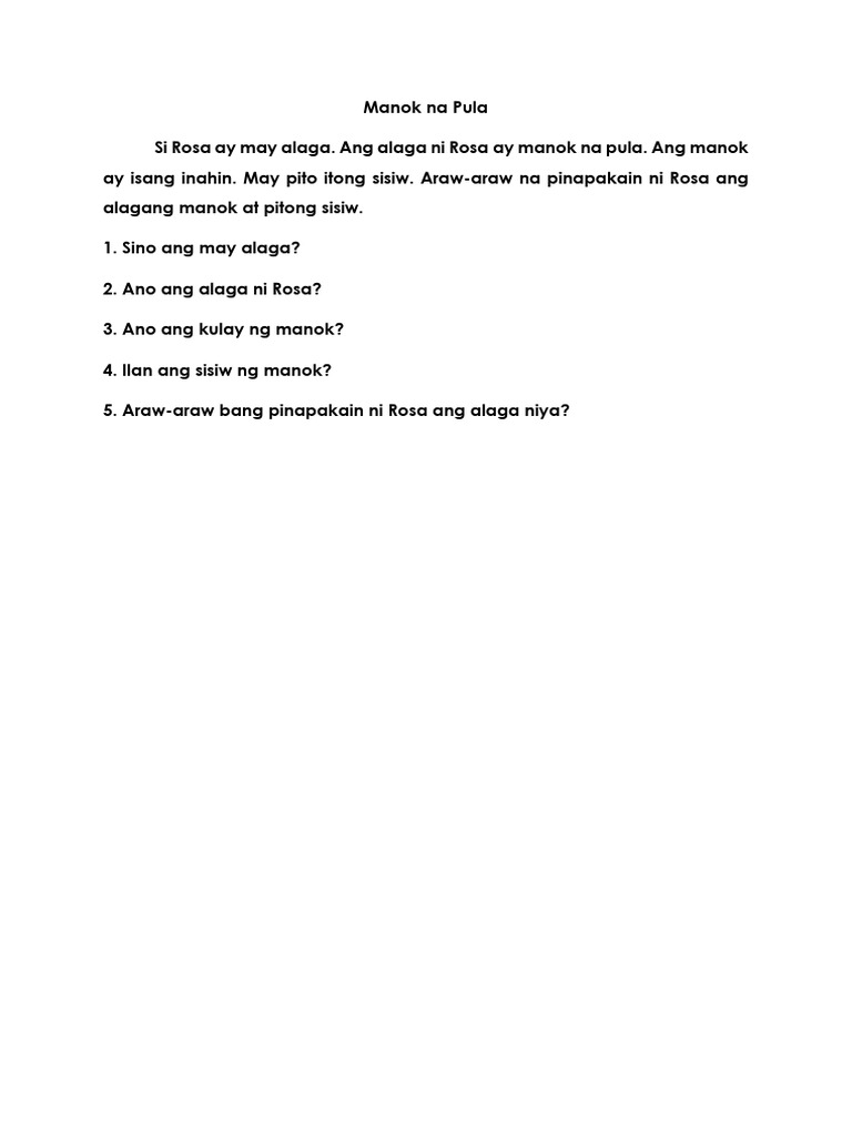 Filipino Short Story | PDF