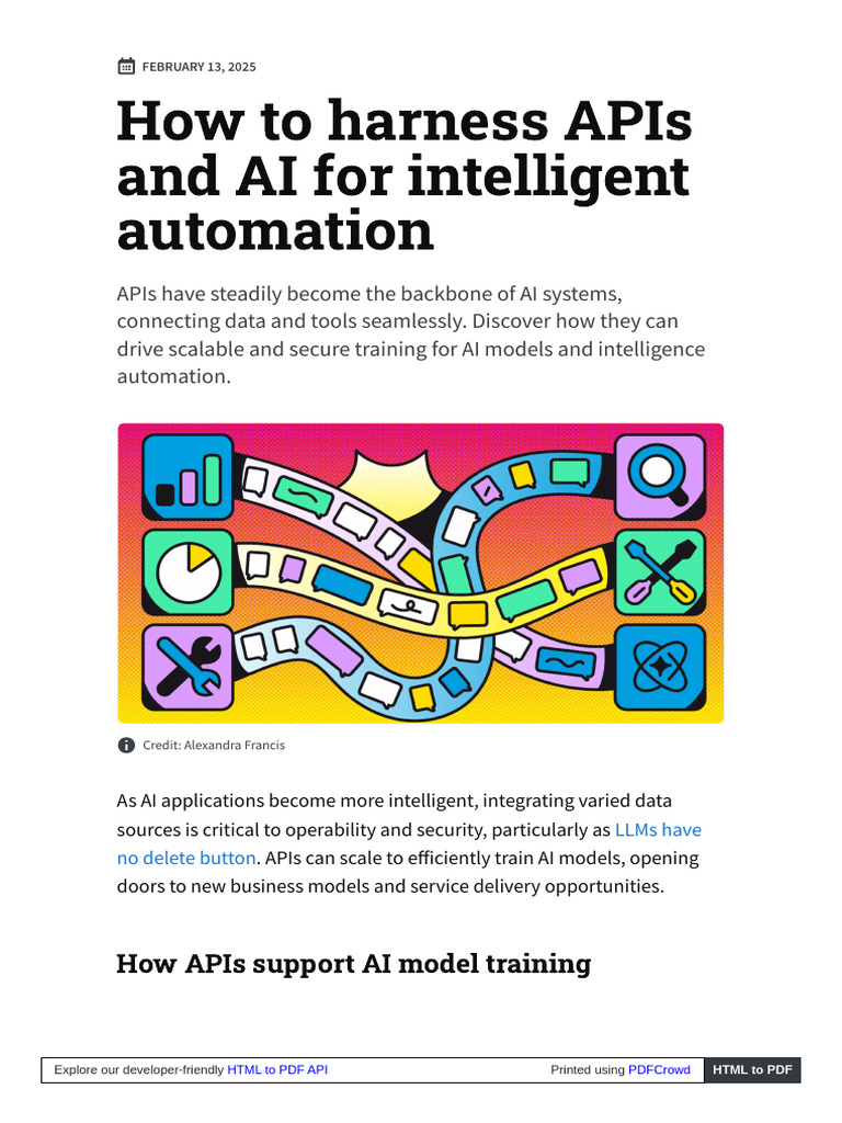 Stackoverflow Blog 2025 02 13 How To Harness Apis and Ai For | PDF ...