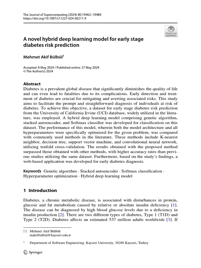 3. A novel hybrid deep learning model for early stage | PDF | Receiver ...
