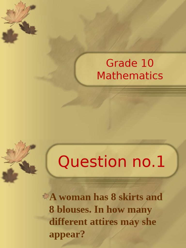 Grade 10 Mathematics | PDF